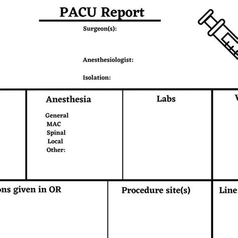 Pacu Report Sheet Template Etsy