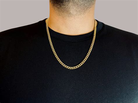 Mens Gold Chain Necklaces 18k Gold Plated Apollo Sterling