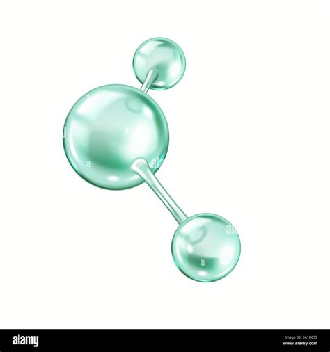 Collagen Molecule Structure Connecting Atoms Realistic Vector