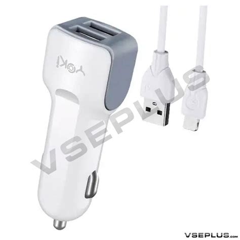 АЗУ Yoki Cc 01 С кабелем Microusb 2 4 A Белый купить по цене 119