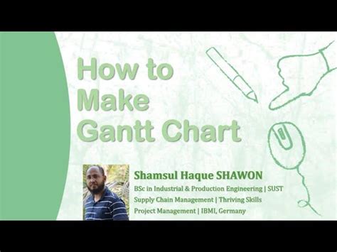 How To Make Gantt Chart Md Saifur Rahman Rafi