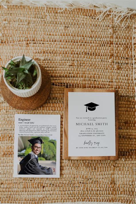 Engineer Graduation Party Invitation Template Engineering Etsy
