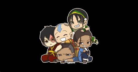 Avatar The Last Airbender Chibi Gaang Sticker Avatar Magnet Teepublic