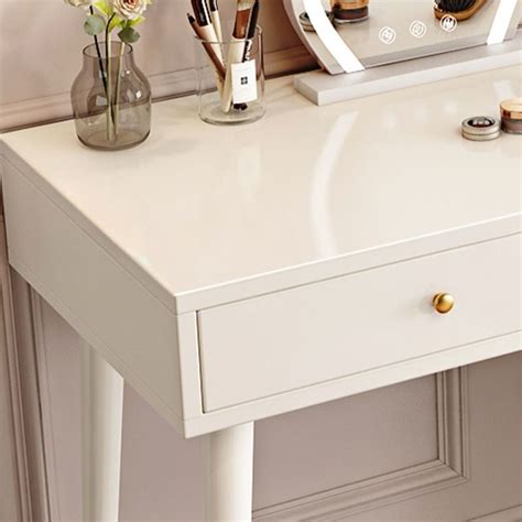 Modern White Vanity With Wood Top And 2 Drawers And Cabinet And Full Assembly
