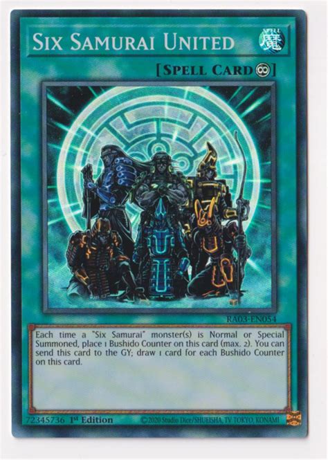 Six Samurai United Super Rare Ra03 En054 Yu Gi Oh Single Card