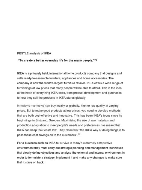 Pestle Analysis Of Ikea Pdf Recession Strategic Management