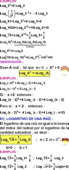 26 Ideas De Logaritmos Y Sus Propiedades En 2024 Propiedades
