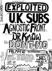 Uk Subsexploited Concert Poster Design