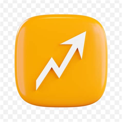 Premium Psd An Orange Square With A Graph On It