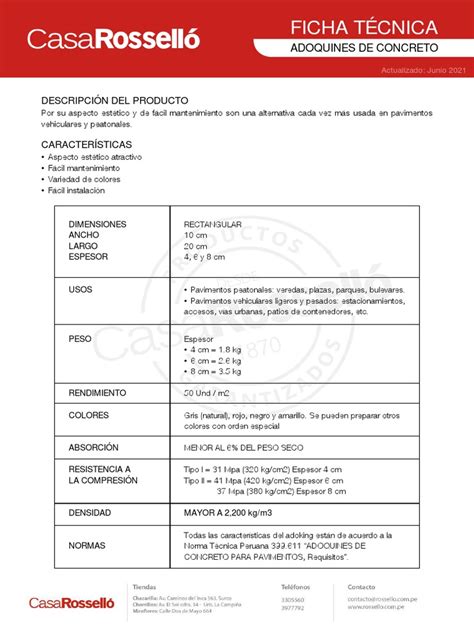 Ficha Adoquines De Concreto Pdf