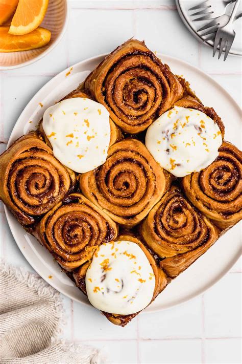 Orange Cinnamon Rolls With Orange Cream Cheese Frosting Cravings Journal