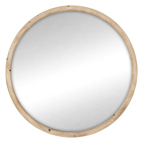 Wood Framed Round Wall Mirror 30 At Home