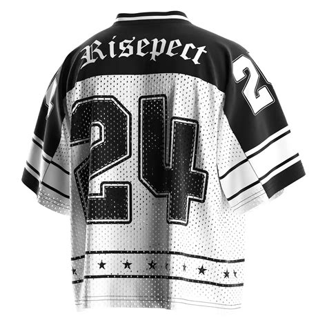 Wholesale Custom Black And White Number 24 Oversized Football Jersey