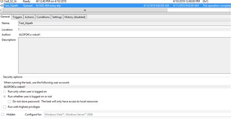 task scheduler process stuck is queued status windows server 2012