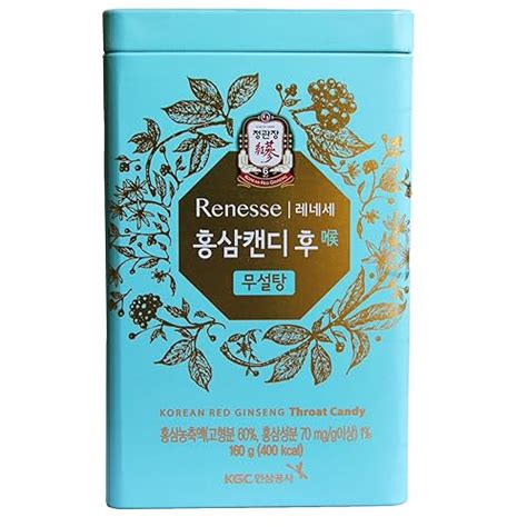 Kgc Korean Red Ginseng Sugar Free Renesse Throat Hard Candy Hu 160g