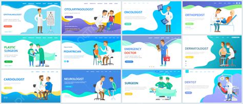 Set Of Illustrations About Providing Medical Services Online Template