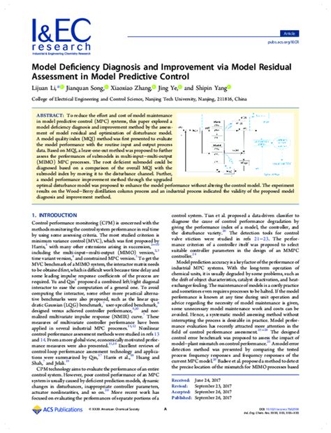 Pdf Model Deficiency Diagnosis And Improvement Via Model Residual