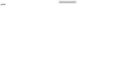 Portal Element の componentWillUnmount は呼ばれるか Codesandbox