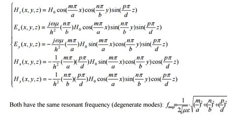 Rectangular And Circular Cavity Resonators