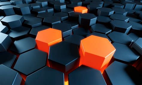 Premium Photo 3d Rendering Of Hexagonal Texture Background