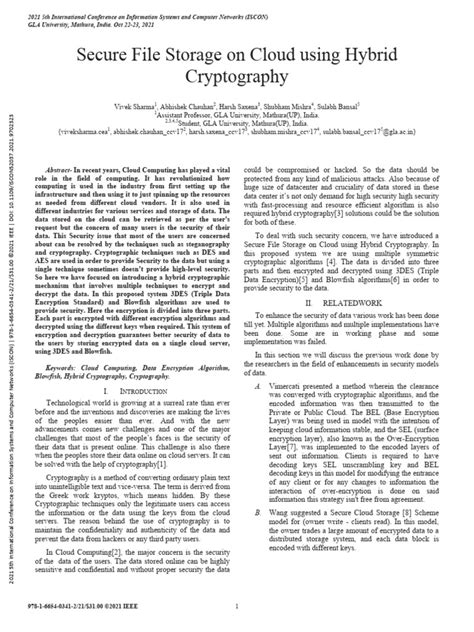 Secure File Storage On Cloud Using Hybrid Cryptography Pdf Cryptography Encryption