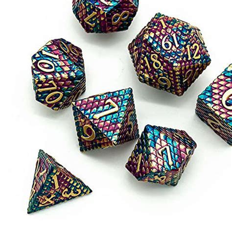 Getuscart Udixi Dnd Metal Dice Set Dragon Scale Dandd Dice Metal For