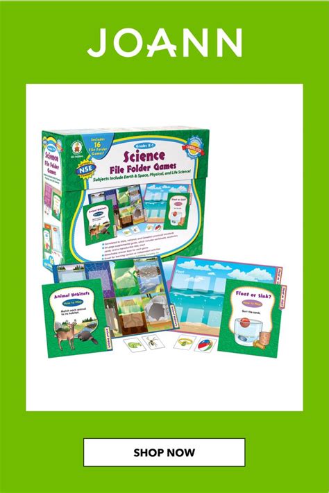 Science File Folder Games Grades K 1 Folder Games File Folder Games