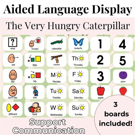 Aided Language Display Communication Board The Very Hungry Caterpillar