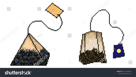Pixel Art Illustration Tea Bag Stock Vector Royalty Free 1431458594