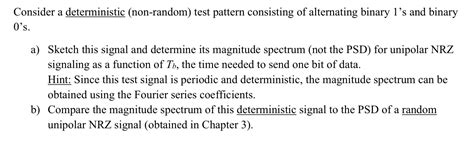 Solved Consider A Deterministic Non Random Test Pattern