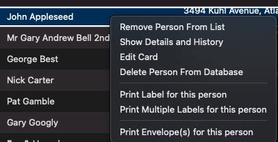 Removing Names From List Address Labels