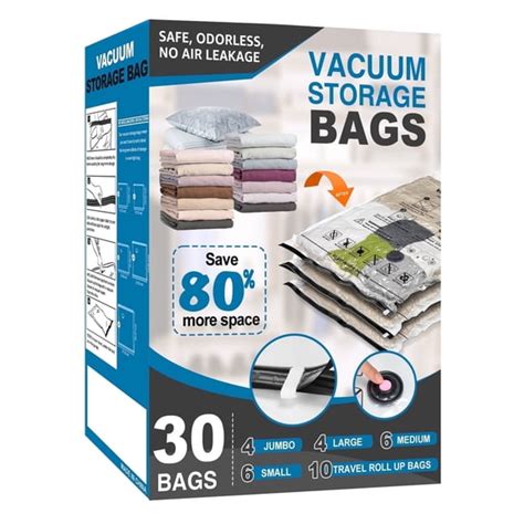 Vacbird 12 Pack Travel Vacuum Storage Bags With Usb Electric Pump