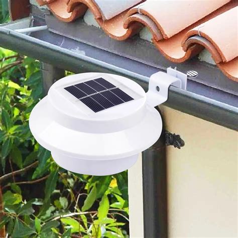 Led Solar Gutter Lights 8 Pack Waterproof Security Fence Garden Nook