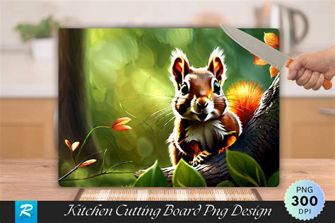 Squirrel Cutting Board Sublimation Png Graphic By Regulrcrative