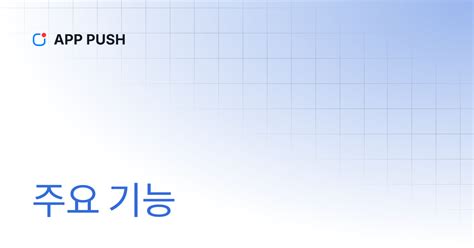 주요 기능 App Push