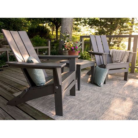 Polywood Modern Trio Folding Adirondack Chair En 2024 Asientos