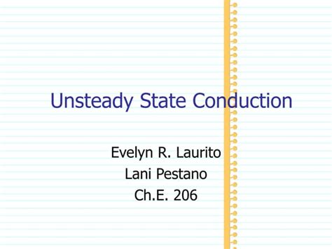 Heat Transfer Steady State Heat Conduction Pptx