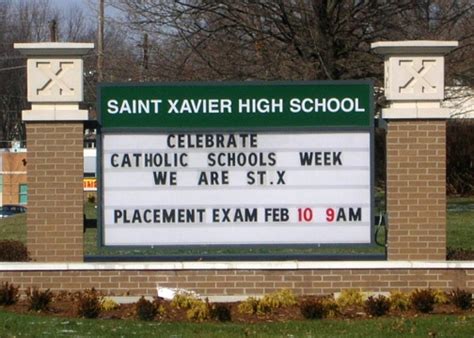 Saint Xavier High School Louisville Ky Signs Outdoor Monument
