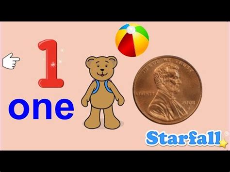 Starfall Education Game Kindergarten Pre K Learning Number 1 One