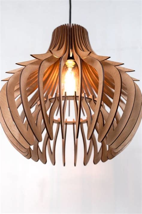 Ideas Para Iluminación Con Colgantes De Madera Lámpara Colgante De Madera Hecha A Mano