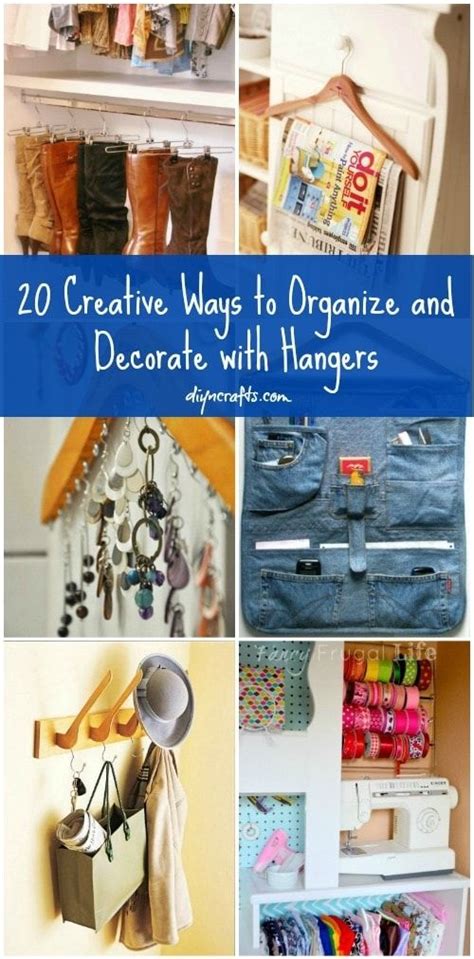 20 Creative Ways To Organize And Decorate With Hangers Hanger Diy