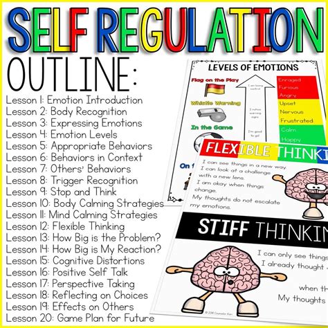 Self Regulation Curriculum Self Regulation Activities For School