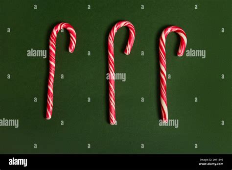 Flat Lay Christmas Food Composition With Two Contrasts Colors Of Three