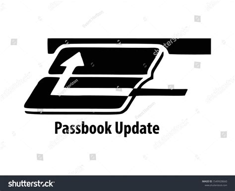 Passbook Update Icon Logo Symbol Sign Stock Vector Royalty Free