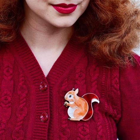 Bright Eyed And Bushy Tailed Brooch Erstwilder