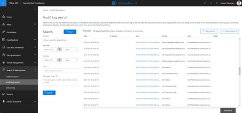 Auditing How To Download Sharepoint Audit Logs From Office 365