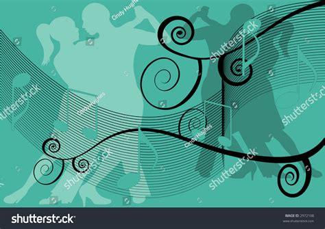 Dancers Musical Notes Vector Stock Vector Royalty Free 2972108