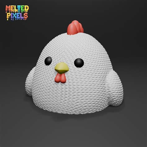 Knitted Hen 3d Model Stl And Color 3mf Files For 3d Printing Plush