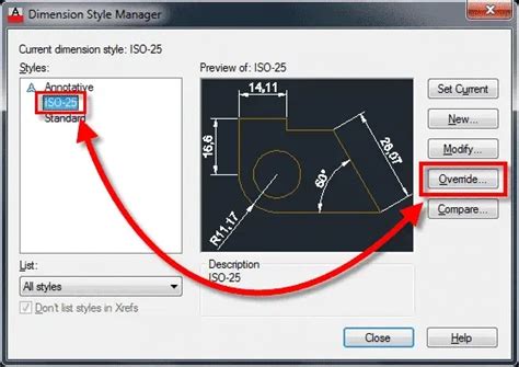 How To Create Dimension Style Overrides In AutoCAD