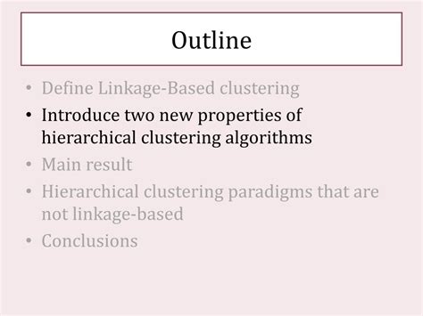 PPT Discerning Linkage Based Algorithms Among Hierarchical Clustering Methods PowerPoint